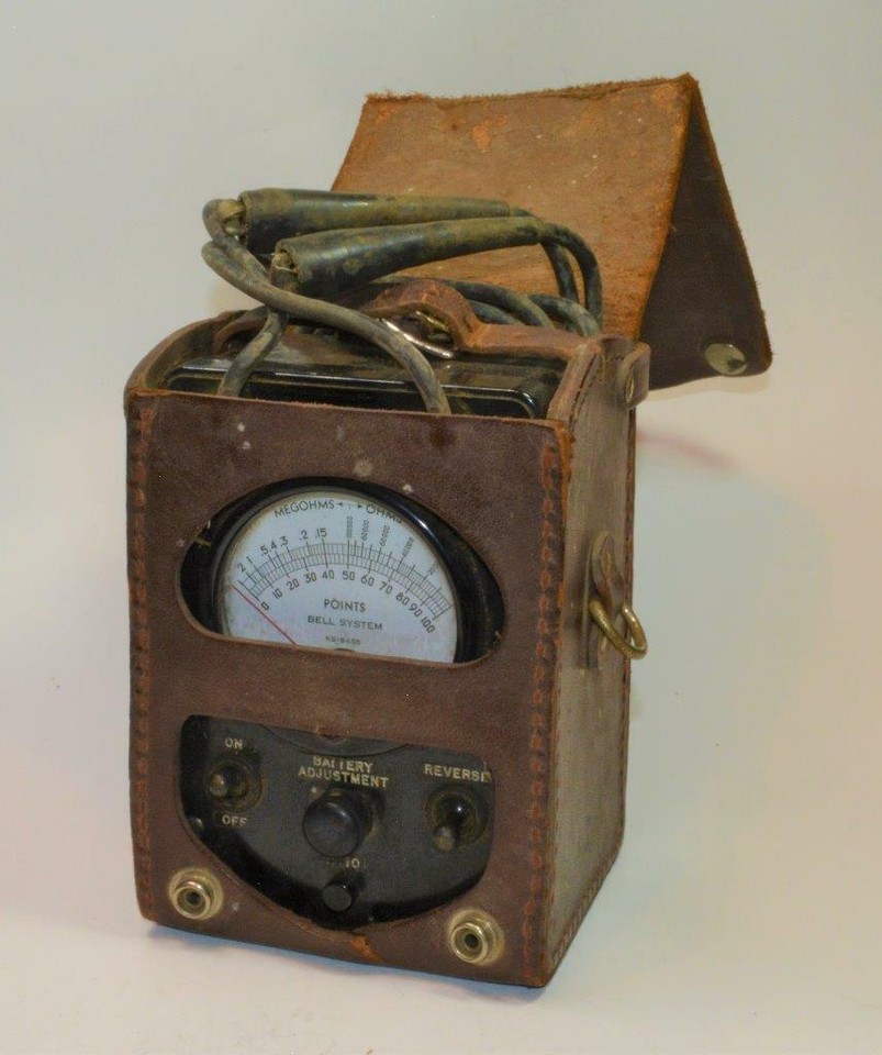 VTG Bell Systems Points Megohms -Ohms Gauge KS-8455 testing tool w case ...