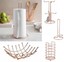 COPPER 6 CUP MUG TREE STAND KITCHEN TOWEL PAPER ROLL POLE HOLDER ...