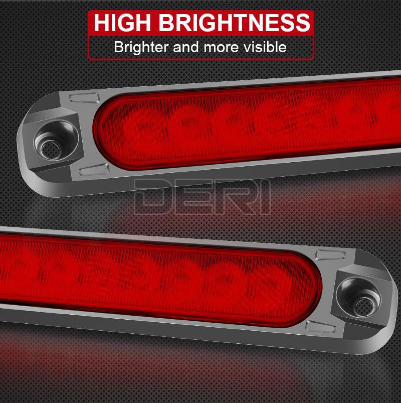 2X Red Truck Trailer Flowing LED Stop Turn Signal Strobe Tail Brake ...