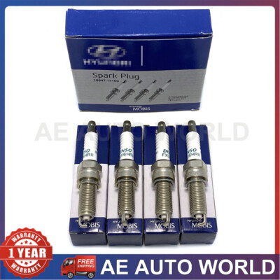 4PCS Spark Plug 18847-11160 For Hyundai Santa Fe Sonata Kia Optima ...