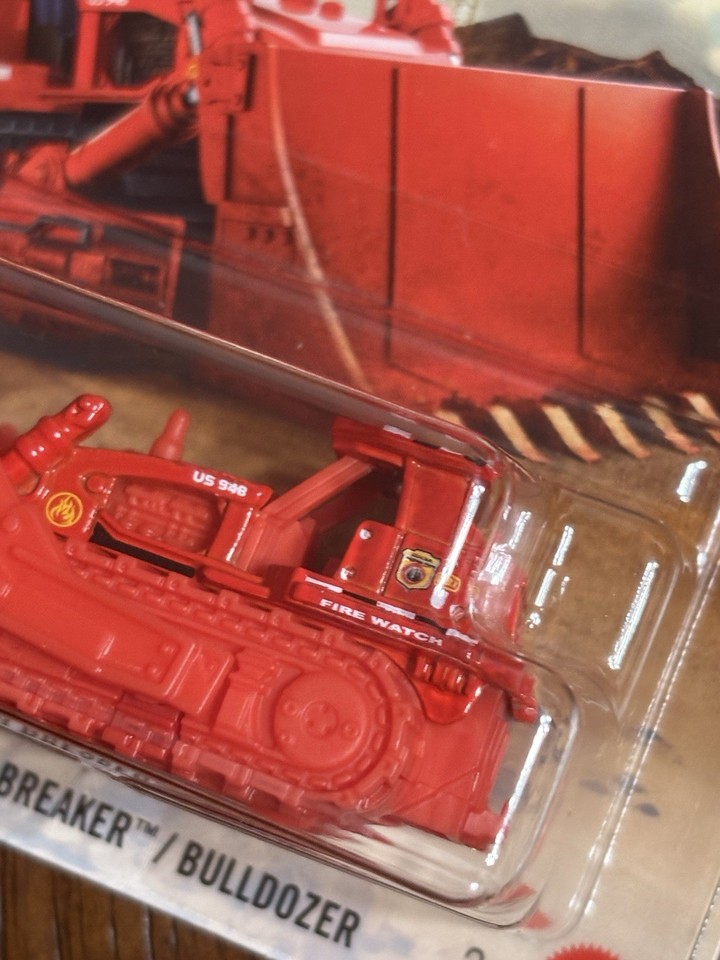 Matchbox FIRE WATCH Groundbreaker Bulldozer MBX Construction Red ...