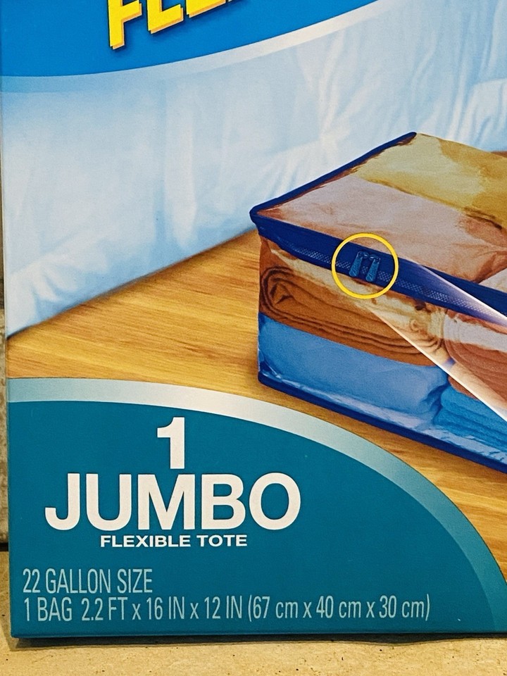Ziploc Flexible Totes Jumbo XXL 22 Gallon Storage Bag Organization ...