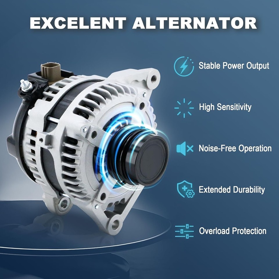 11402N New Alternator Compatible with 2009-2012 Toyota RAV4, 2012-2015 ...