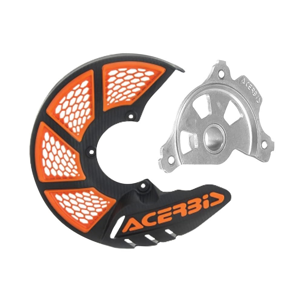 Acerbis X-Brake Vented Front Disc Cover with Mounting Kit Black/Orange ...