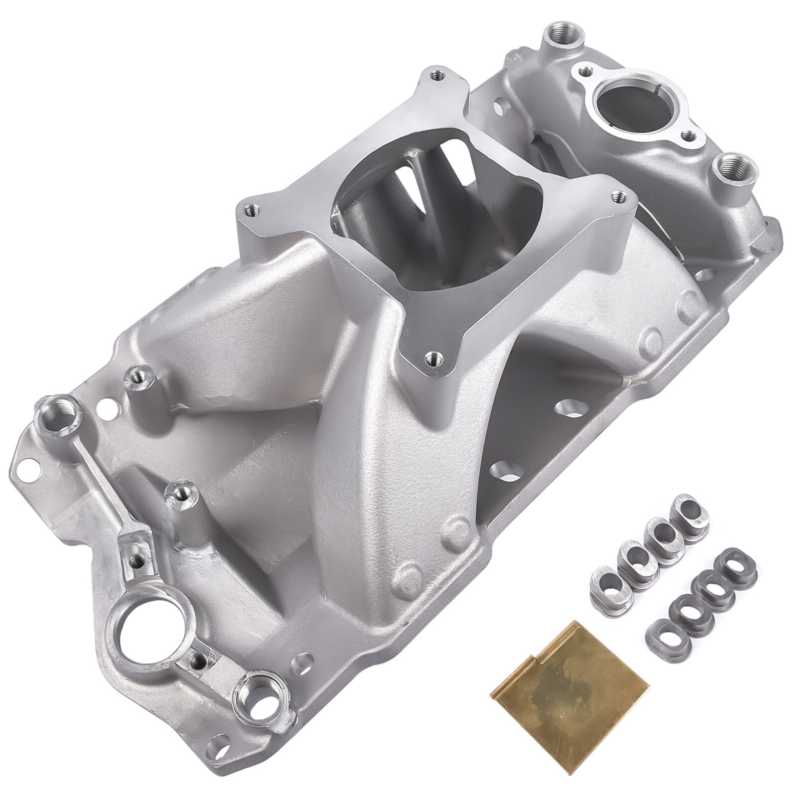 Single Plane Aluminum Intake Manifold 52031 For 1957-95 Chevy SBC 350 ...