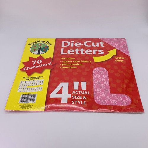 Teaching Tree Die-Cut Letters Punctuation Numbers 70 Characters 4” Pink ...