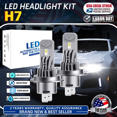 MODIGT H7 LED Headlight Bulb Kit High or Low Beam Super Bright White ...