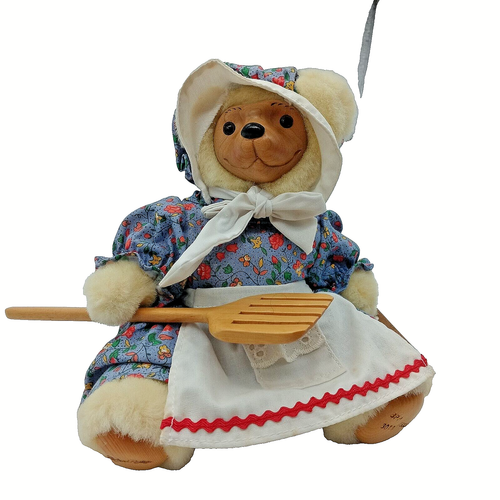 Applause Raikes Bears Frannie Farmer Wood Face Plush Doll Toy #3028/ ...