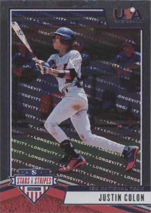 2019 Panini USA Baseball Stars & Stripes - Justin Colon #56 Longevity ...