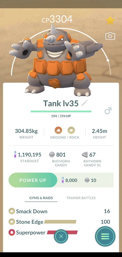 Rhyperior Evolution Chart