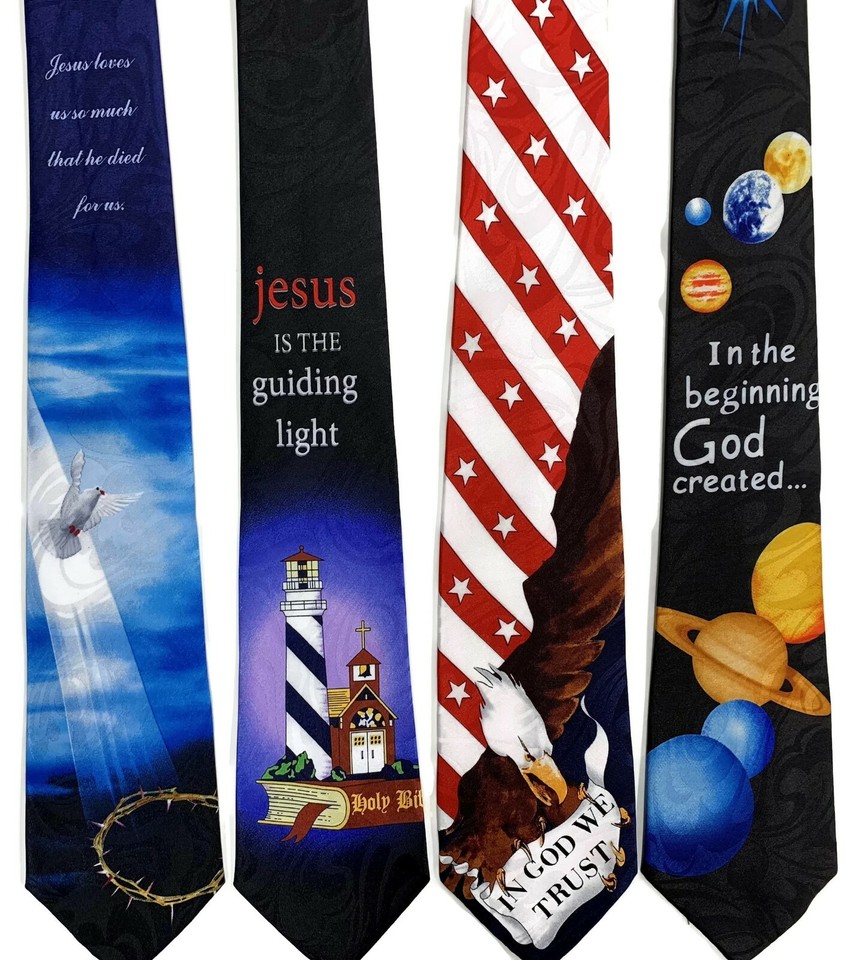 Pack of 4 Steven Harris Christian Necktie Jesus Religious Neck Tie | eBay