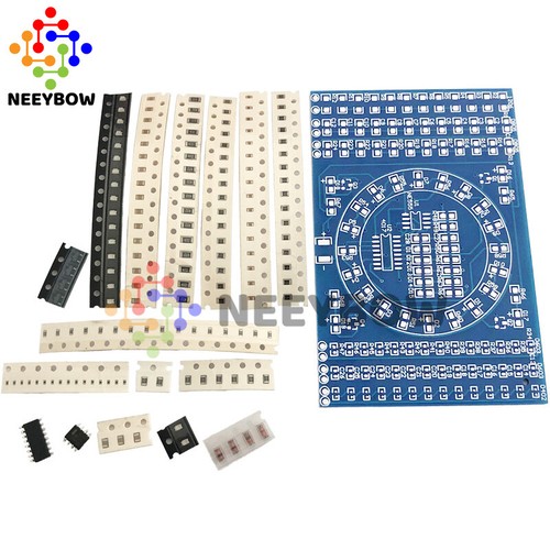 DIY CD4017+ NE555 Rotating LED SMD Soldering Practice Skill Training ...