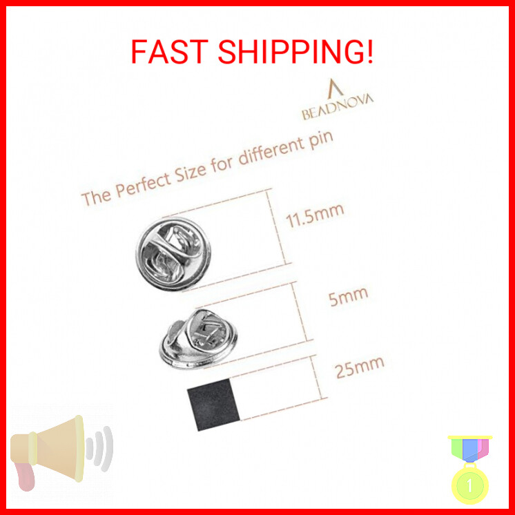BEADNOVA 50PCS Butterfly Clutch Metal Pin Backs Pin Backings for Lapel ...