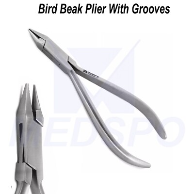 Dental Orthodontic Bird Beak Pliers With Grooves Bending Plier Dentist ...