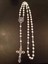 Inri Rosary Cross Crusifix Necklace Mary Jesus Faux Pearl Silver Italy ...