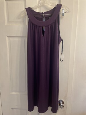 Enfocus Women Purple Sparkly Dress 16W Women | eBay
