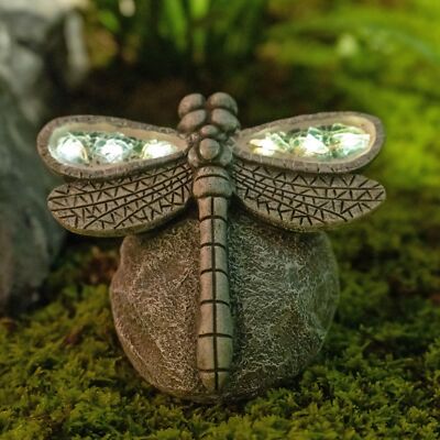 Garden Statue Dragonfly,Solar Dragonfly Decor for Outdoor,Resin ...