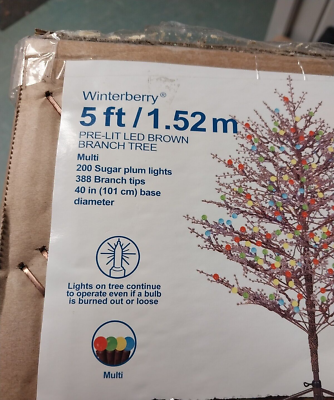 Twig Artificial Christmas Tree Northlight 5' Flocked Alpine Twig