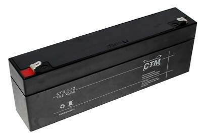 CTM CT2.1-12 Blei Gel Akku AGM | VdS | 4,8mm Faston Anschluss | 12V ...