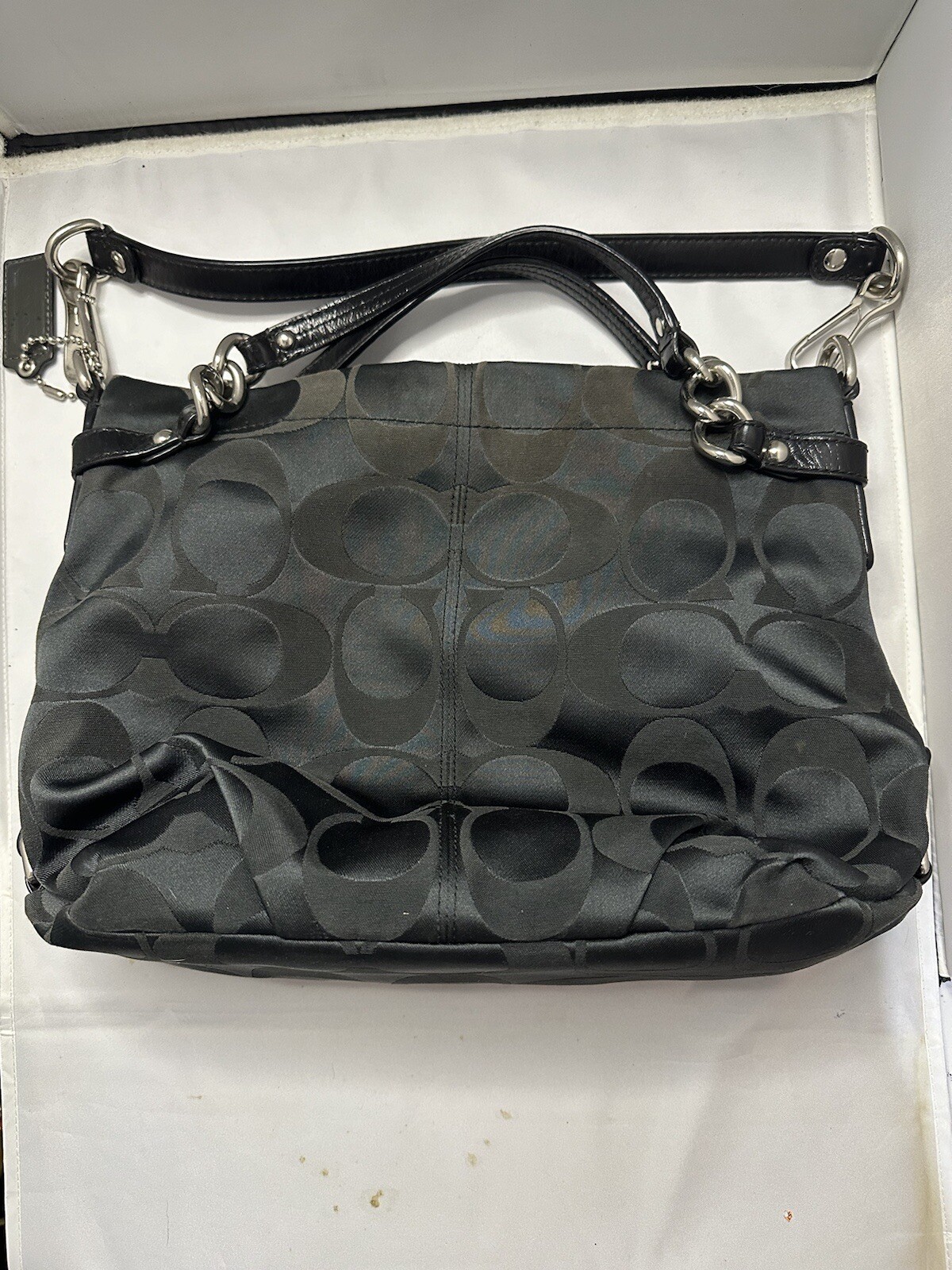 COACH Brooke Signature Sateen Satchel Shoulder Bag Bl… - Gem