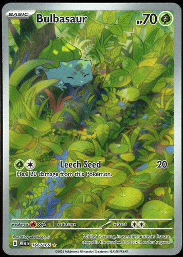 Bulbasaur Illustration Rare Pokemon SV: Scarlet & Violet 151 166/165 NM ...