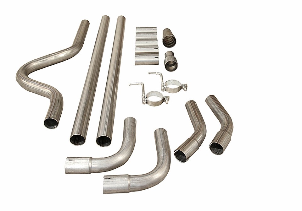 UNIVERSAL FULL CAT BACK PERFORMANCE EXHAUST SYSTEM WITH MUFFLER BACK ...
