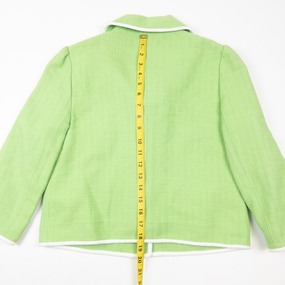 Kate Spade Valerie Jacket Women's 4 Key Lime Green Cropped Blazer Lined ...