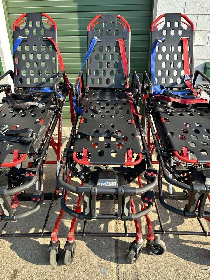 LOT OF 5X Ferno X1 Power Ambulance Cot Gurney Stretcher Stryker Power ...