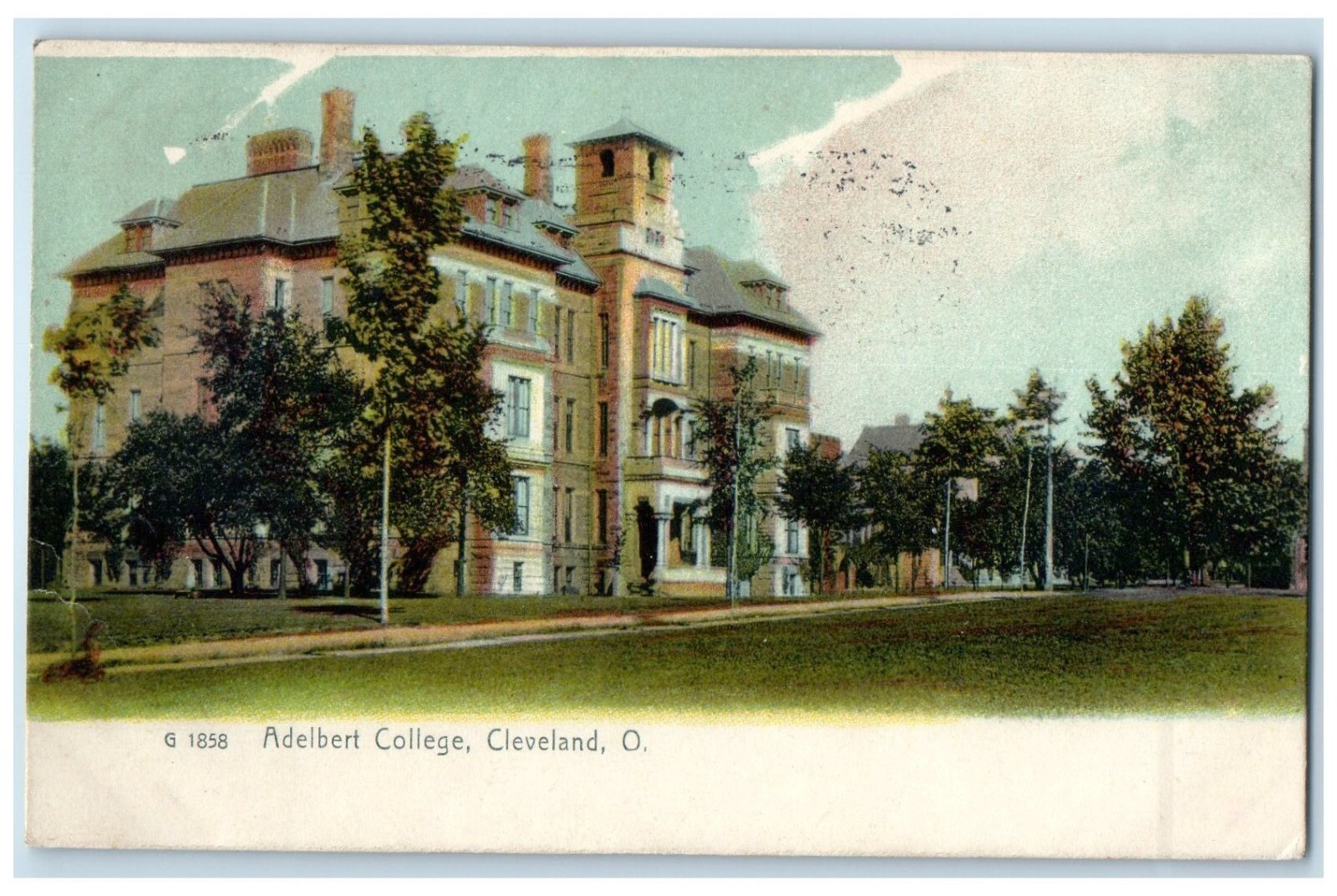 1908 Adelbert College Exterior Building Cleveland Ohio Vintage Antique ...