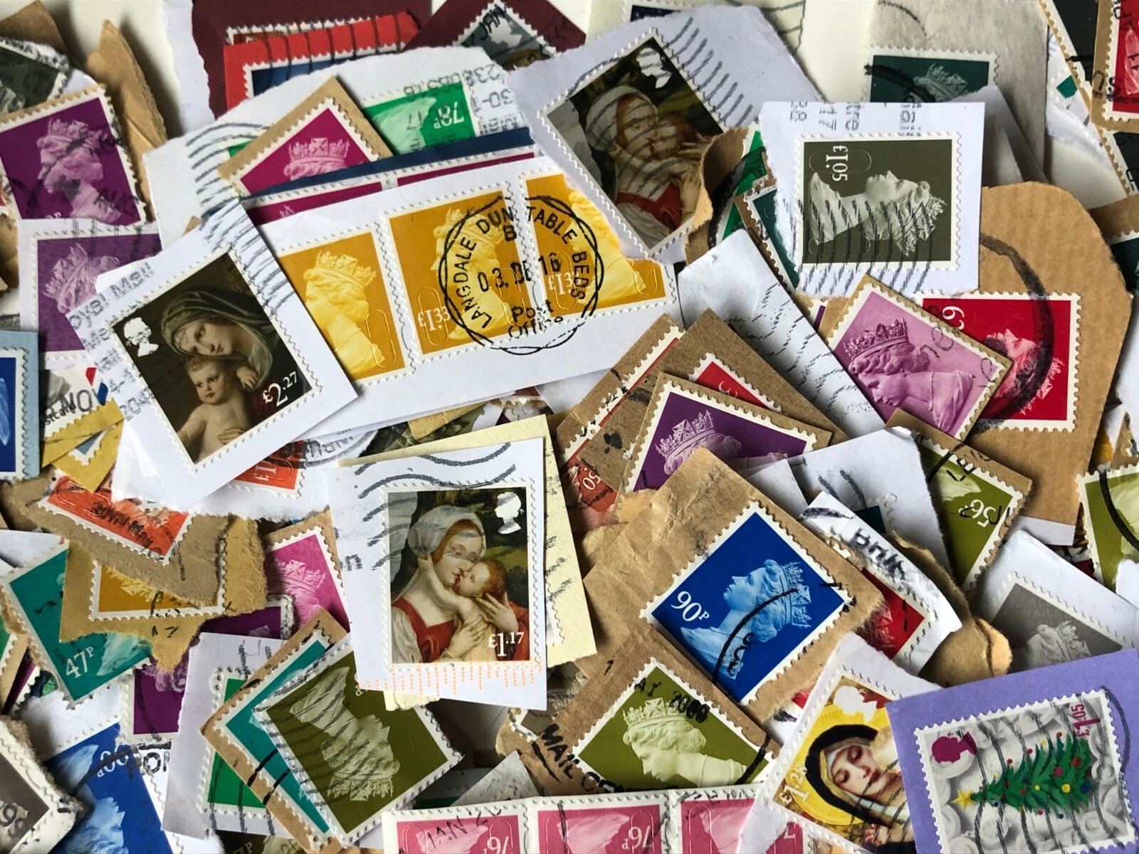 50g HIGH VALUE MACHINS/Regional GB/UK/British Stamps ON/OFF Paper ...