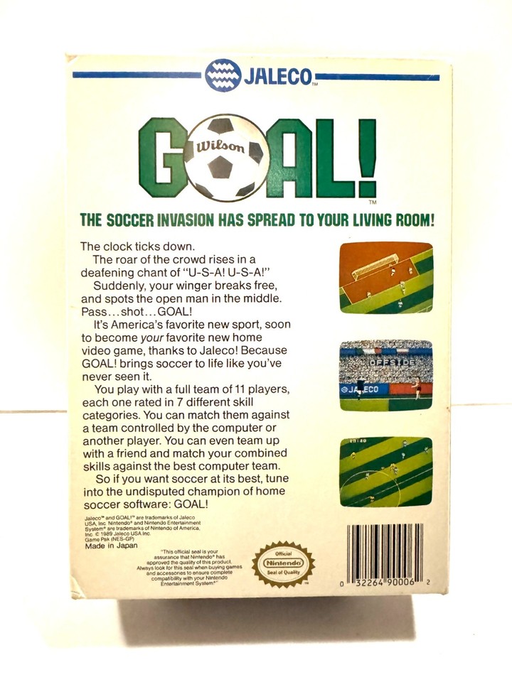 Goal NES Original Game (Nintendo Entertainment System, 1989 ...