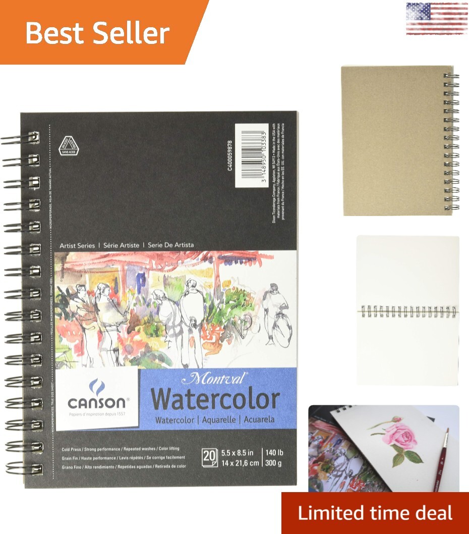 Watercolor Paper Pad - 140lb/300g - 5.5x8.5 inches - 20 Sheets - Skill ...