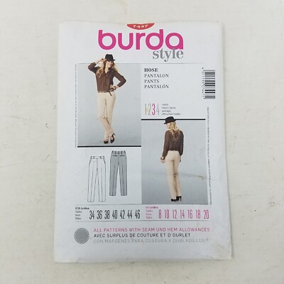 Burda Style Sewing Pattern 7447 Western Pants Uncut Womens 8 10 12 14 ...