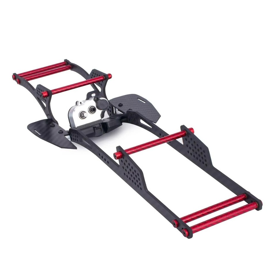Carbon Fiber LCG Chassis Kit w/ gearbox for 1/10 RC Crawler Comp Rigs ...