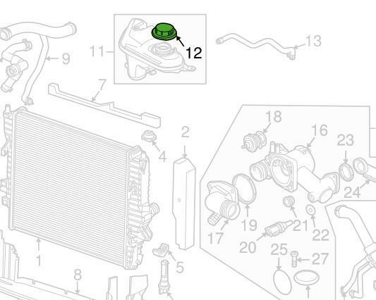 Jaguar F-pace X761 Radiator Tank Reservoir Cap C2P17700 Genuine for ...