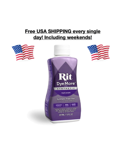 New Rit DyeMore Synthetic Fiber Dye Royal Purple Polyester Nylon ...