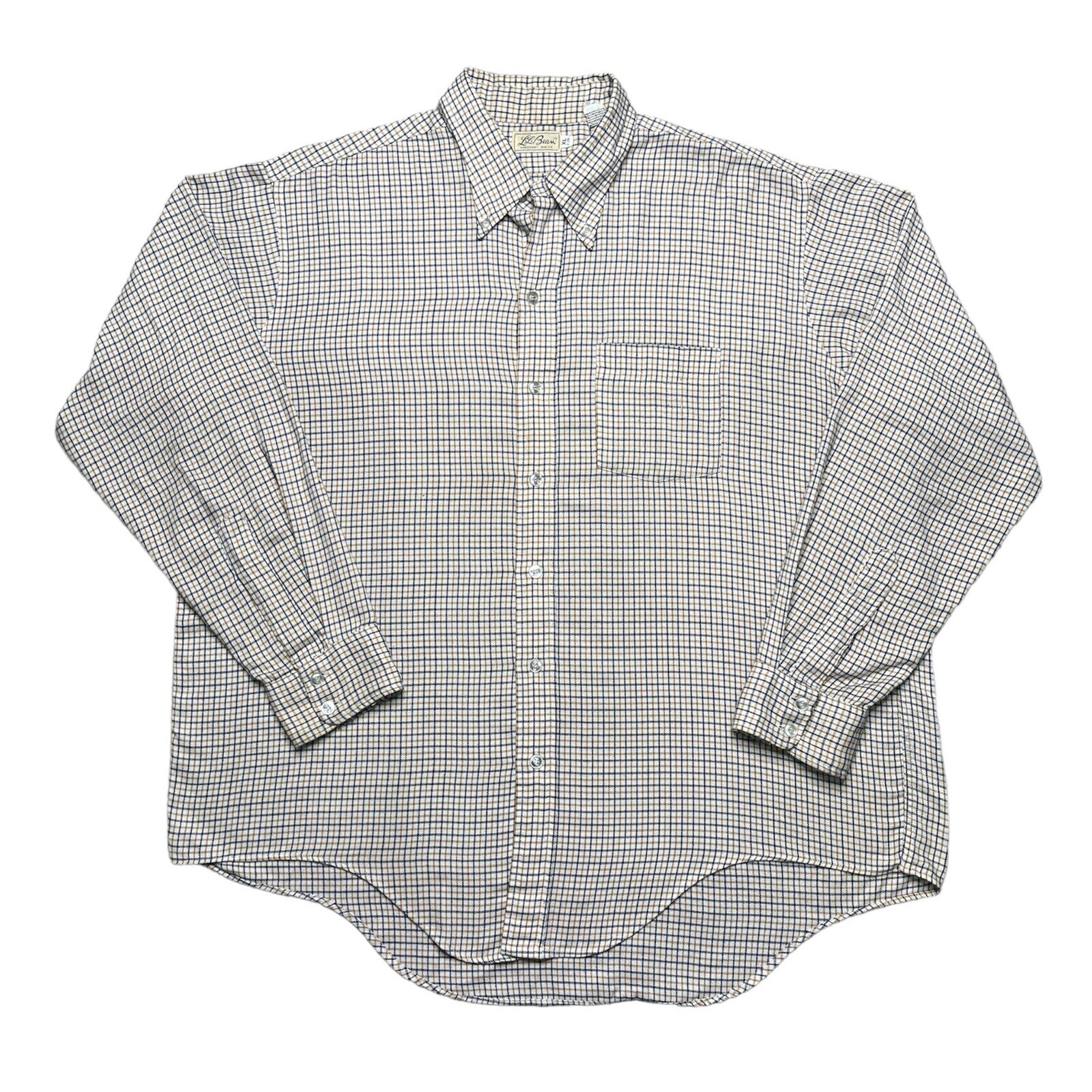 Vintage 60s LL Bean Cursive Script Label Long Sleeve … - Gem