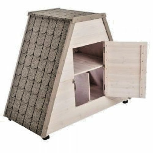 Outdoor Cat House Waterproof Feral Shelter Wooden Den 3 Beds 2 Tier ...