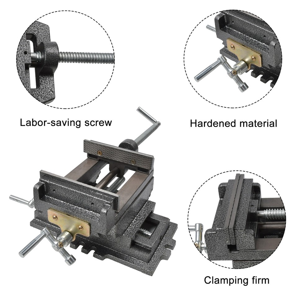 4/6" Bench Vice Pillar Press Budget Drill Cross Sliding Milling ...