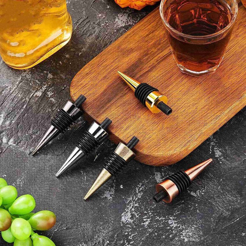 60Pieces Blank Bottle Stopper with Threaded Post Metal Wine Stopper ...