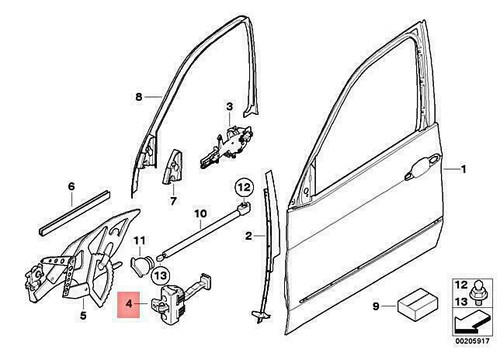 OEM BMW HYBRID X5 X6 E70 E71 E72 HYBRID X6 FRONT DOOR BRAKE 51217141024 ...