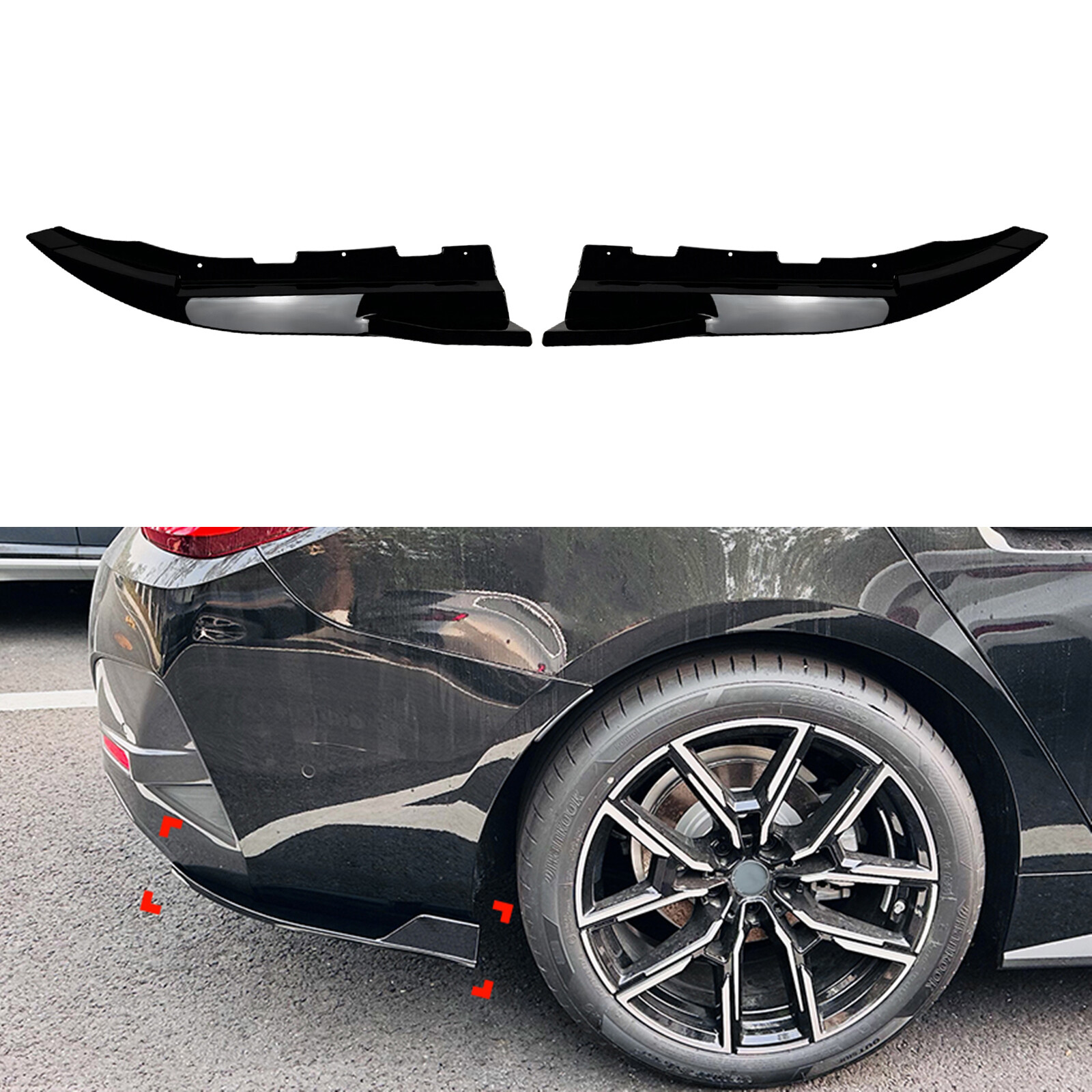 2020-2024 BMW 4 Series G26 M Sport Rear Bumper Side Splitter Trim For ...