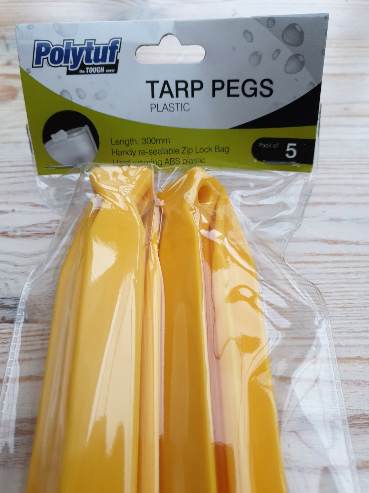 Polytuf 5 ABS Plastic Tarp Tent Pegs Heavy Duty Tent Stakes 12 inch ...