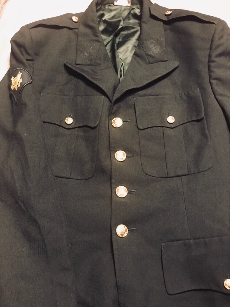 US Army Dress Green Jacket Uniform Coat 39R Military w/ Specialist ...