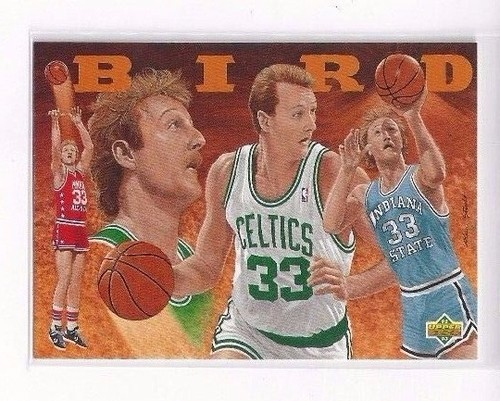 1992-93 UPPER DECK BASKETBALL HEROES INSERT LARRY BIRD #27 OF 27 ...
