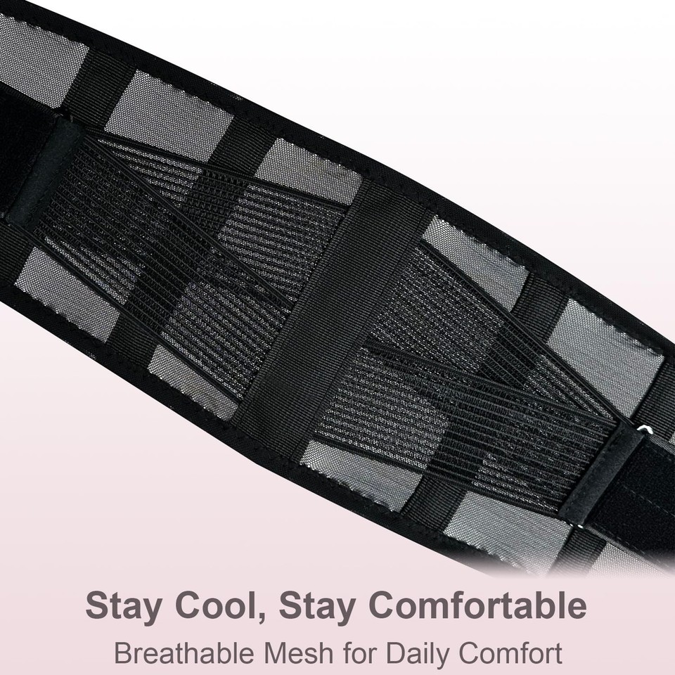 Ultra Breathable & Thin Back Brace for Lower Back Pain – Lightweight ...