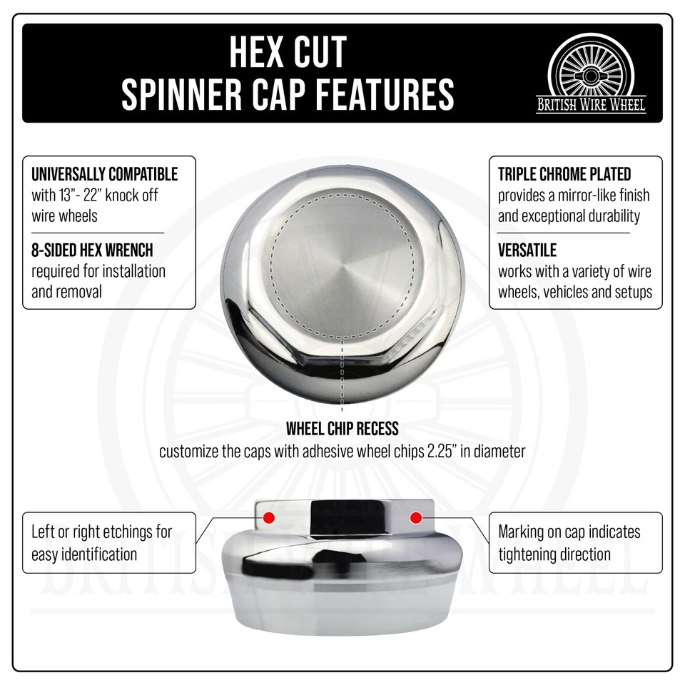 Zenith Eagle Gold & Chrome Wire Wheel Chips with Knockoff Spinner Caps ...