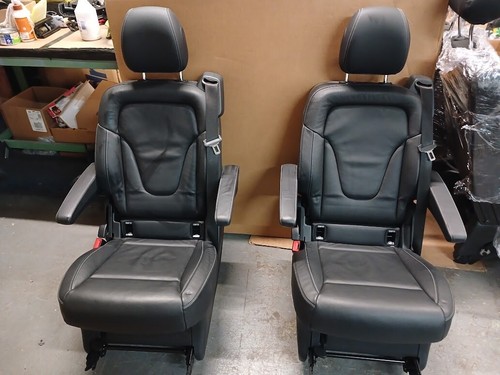 Genuine Mercedes V Class Vito rear Captains Seats W447 Black Nappa ...
