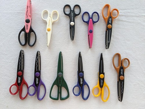 12 Lot FISKARS Decorative Scissors Paper Edger Scrapbooking Crafting 3 ...