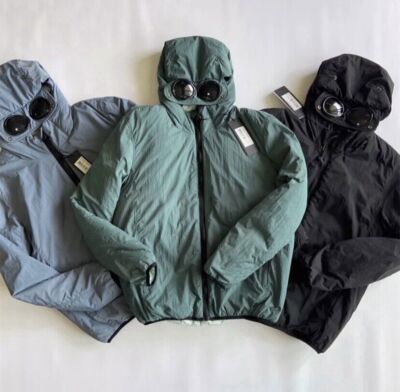 CP. Company Eco Chrome R Down Goggle Jacket Hooded Bomber/Shell Jacket ...